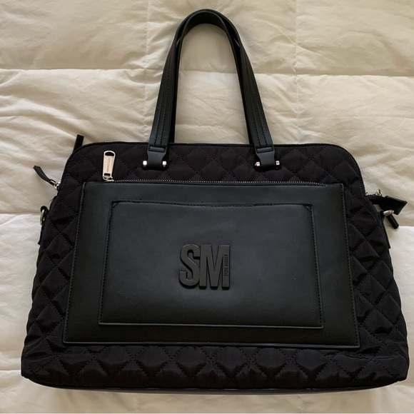 Steve Madden | Bags | Steve Madden Black Tote Bag With Quilted Design ...